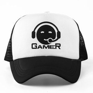 Accessories | Gamer Emoji Foam Trucker Hat Mesh Snapback Cap Blackwhite ...